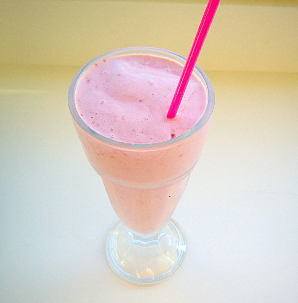 Raspberry Banana Ice Cream Smoothies - Feasting Is Fun