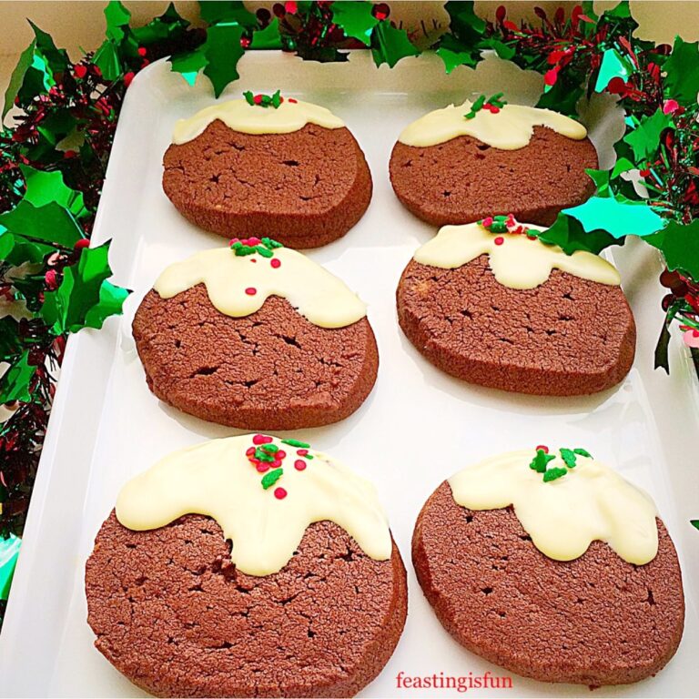 Chocolate Christmas Pudding Cookies - Feasting Is Fun