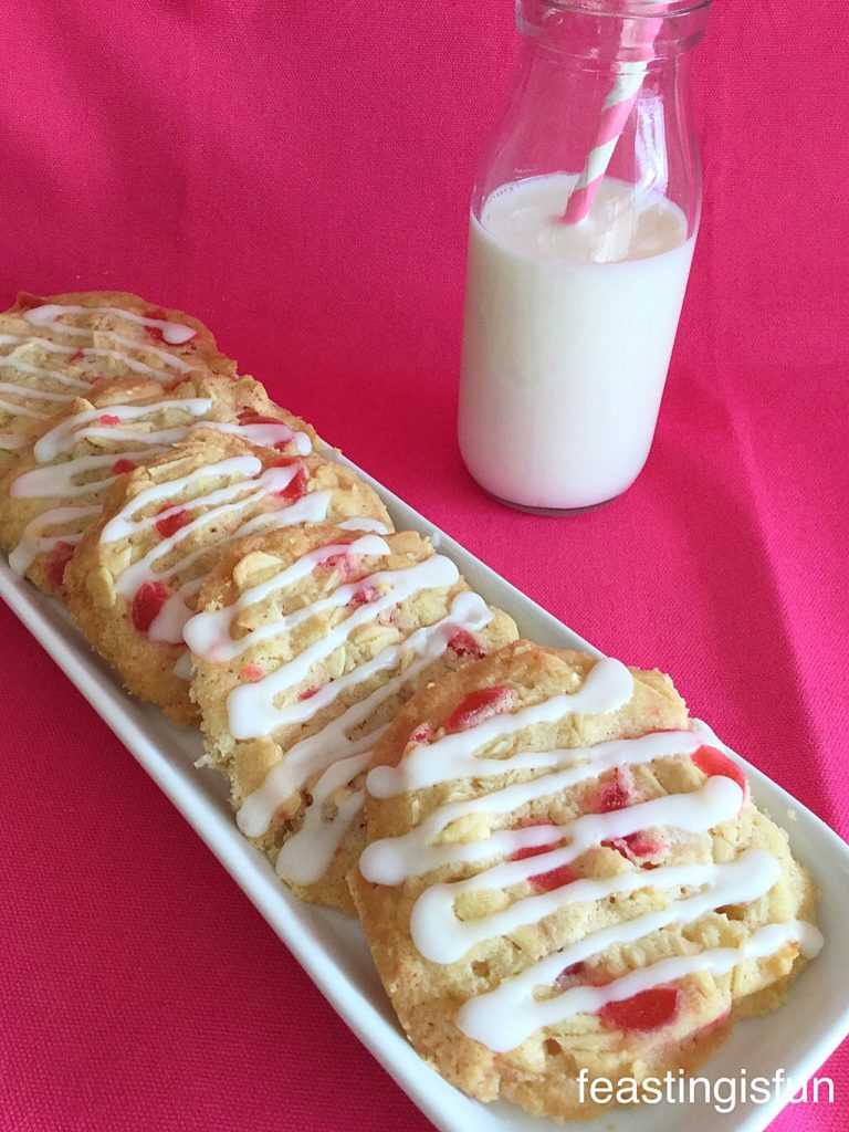 Bakewell Shortbread Bars - Feasting Is Fun