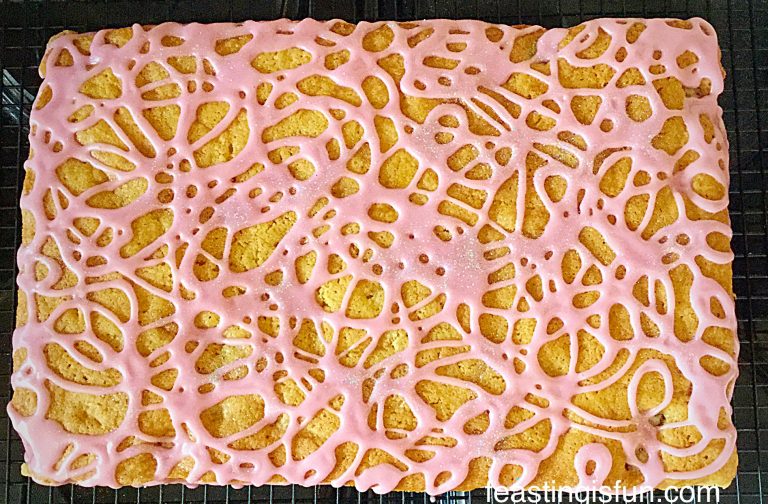 Double Cherry Drizzle Oat Bars - Feasting Is Fun