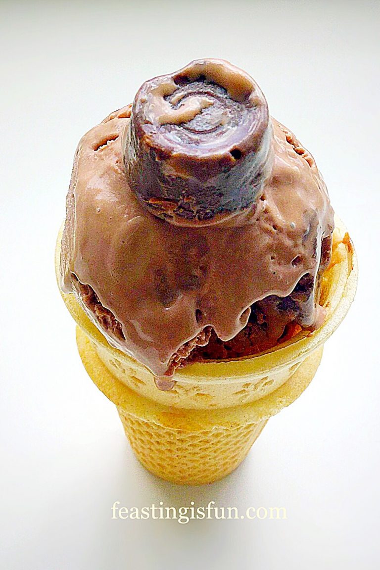 Chocolate Rolo Ice Cream - Feasting Is Fun