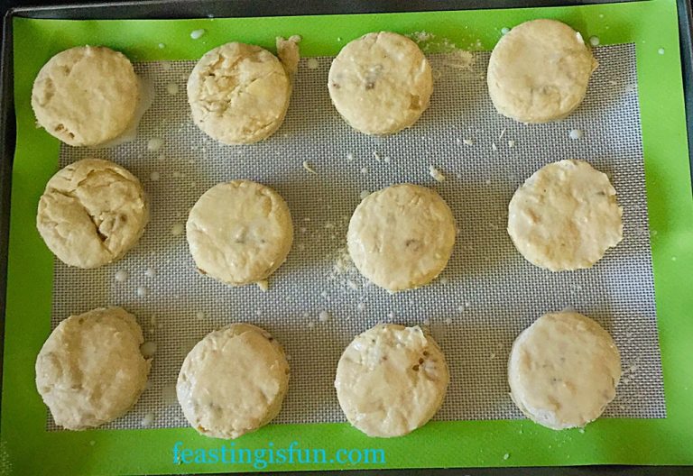 Beauvale Cheese Walnut Scones - Feasting Is Fun