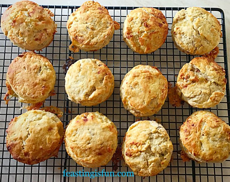 Beauvale Cheese Walnut Scones - Feasting Is Fun