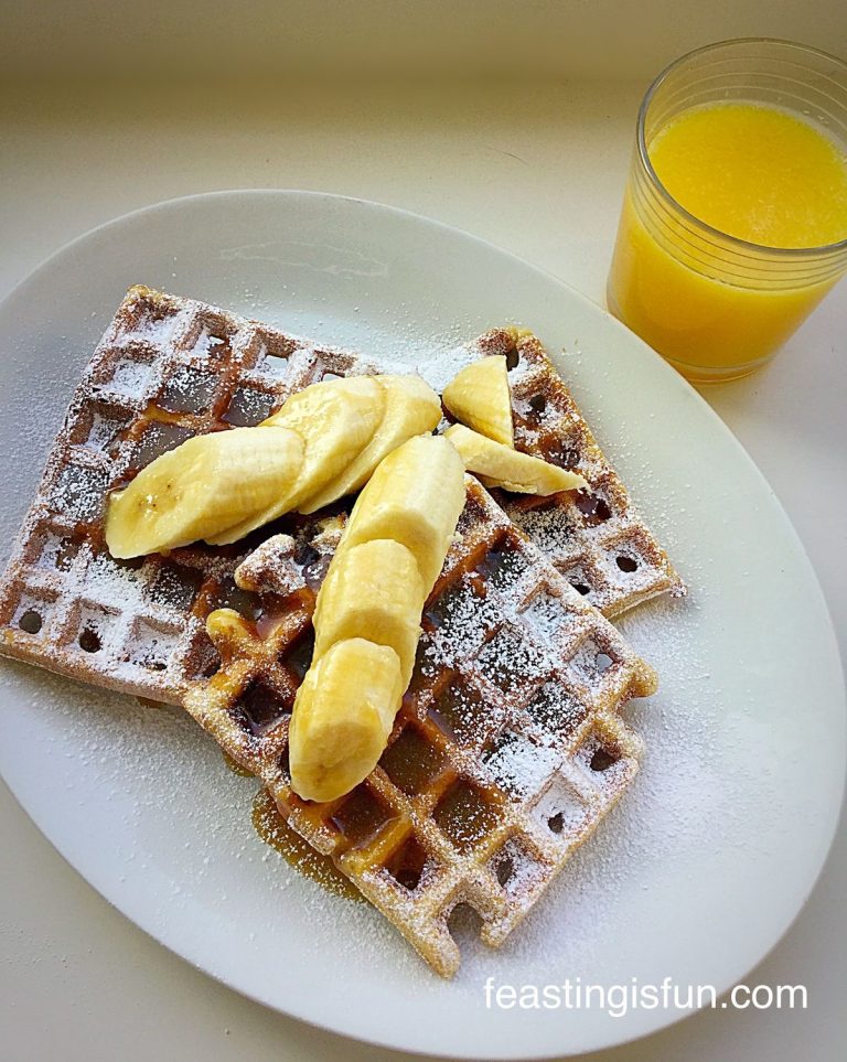 Fruity Orange Waffles - Feasting Is Fun