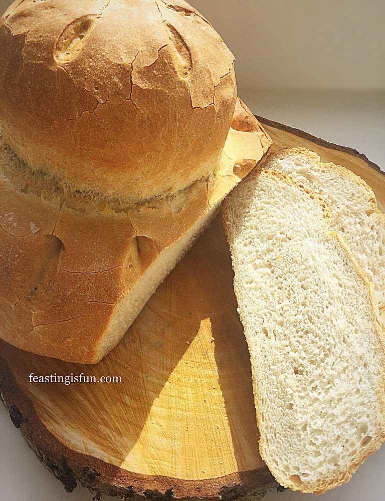 Easy Homemade Cottage Loaf - Feasting Is Fun