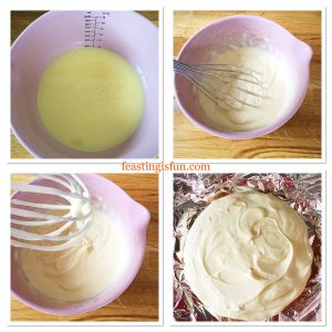 Apricot White Chocolate Triple Sponge Cake - Feasting Is Fun