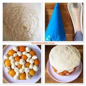 Apricot White Chocolate Triple Sponge Cake - Feasting Is Fun