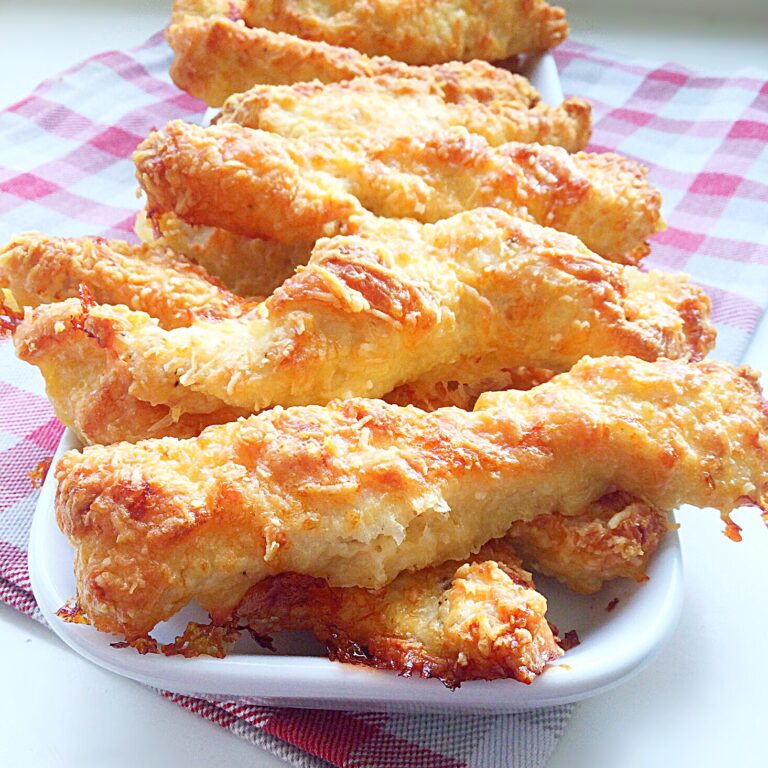Baked Parmesan Chicken Goujons - Feasting Is Fun